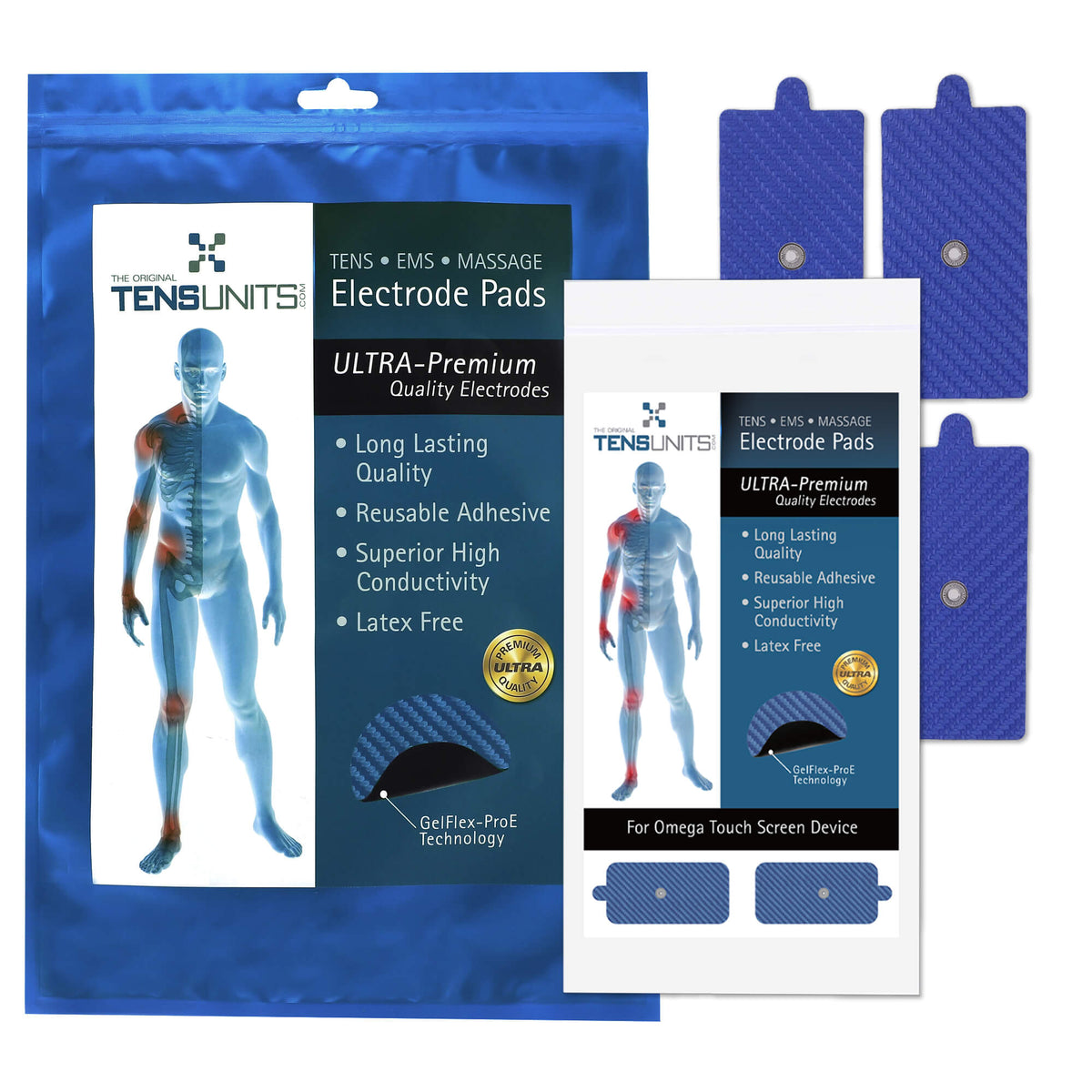 Ultra Premium 3.5"x2" Comfort Pads - Bulk Pack for Recovery